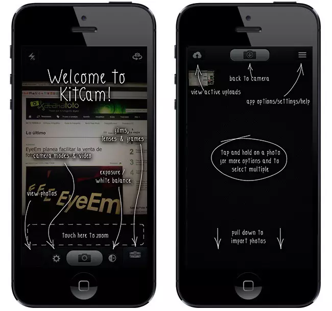 दिलचस्प विवरण के साथ iOS के लिए एक फोटोग्राफिक एप्लिकेशन KitCam