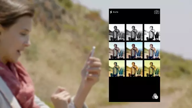 iOS 7, fotoaparato filtrai