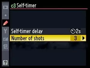 Nikon-D90-Self-Timer-Modus-Menu