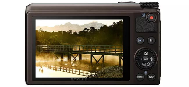 Olympus XZ-10 - 棕色 - 后视图