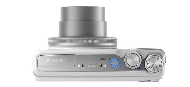 Olympus XZ-10 - ពណ៌ស - ទិដ្ឋភាពខាងមុខ