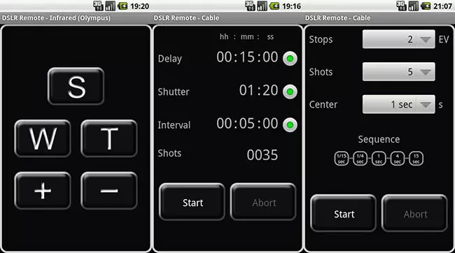 Screenshots vun DSLR Remote fir Android