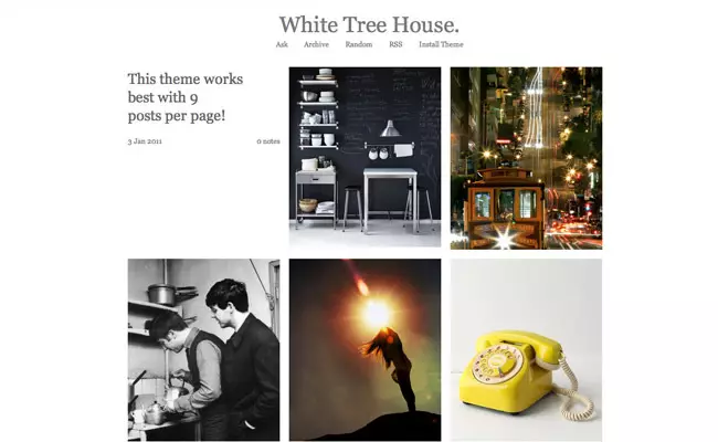 ağ ağac evi tumblr mövzusu