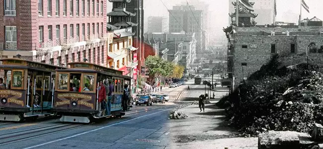 Ina nla ti 1906 ni San Francisco tun ṣe pẹlu Photoshop