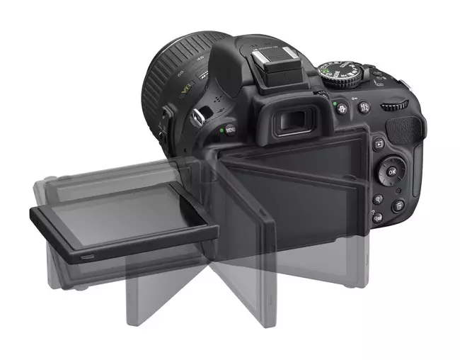 Nikon D5200 флип экран көрүнүшү