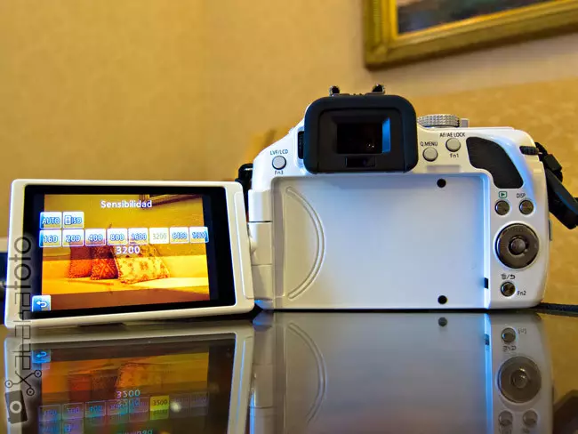 Lumix G5 اسکرین کے ساتھ پیچھے کا منظر