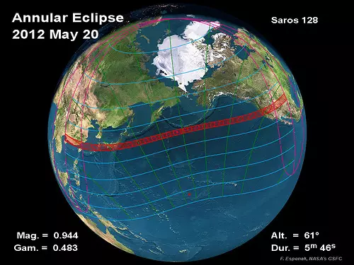 Ang labing kaayo nga mga litrato sa annular solar eclipse sa 2012