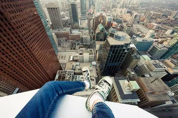 Roof topping, vertigo photographs