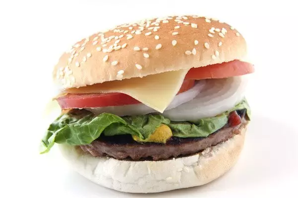 hamburger a luce naturale