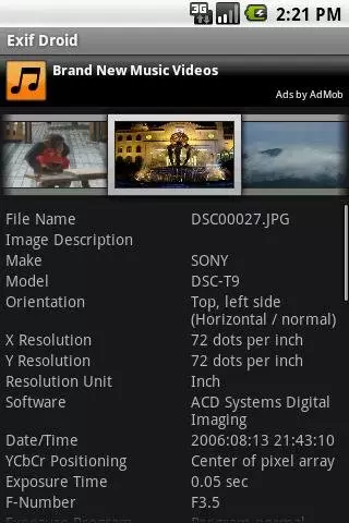 Exif Droid untuk Android