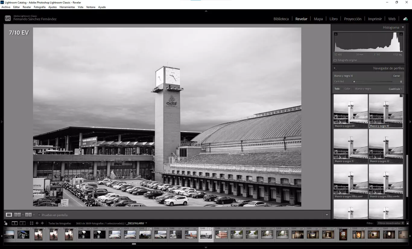 ດຳ ແລະສີຂາວໃນ Adobe Lightroom