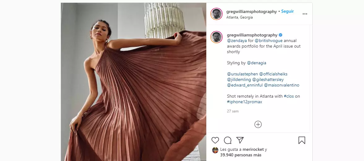 Actress Zendaya, photographed with an iPhone 12 Pro Max from thousands of miles, shows us how the flow of photography is changing