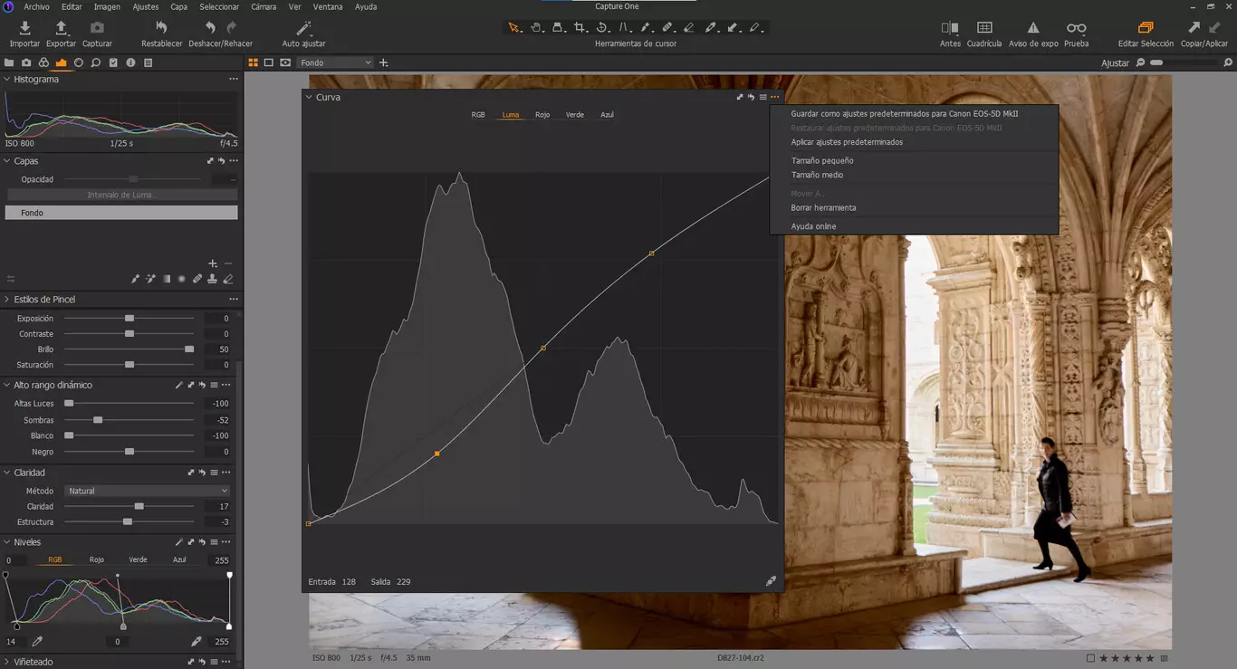 Capture One Curve