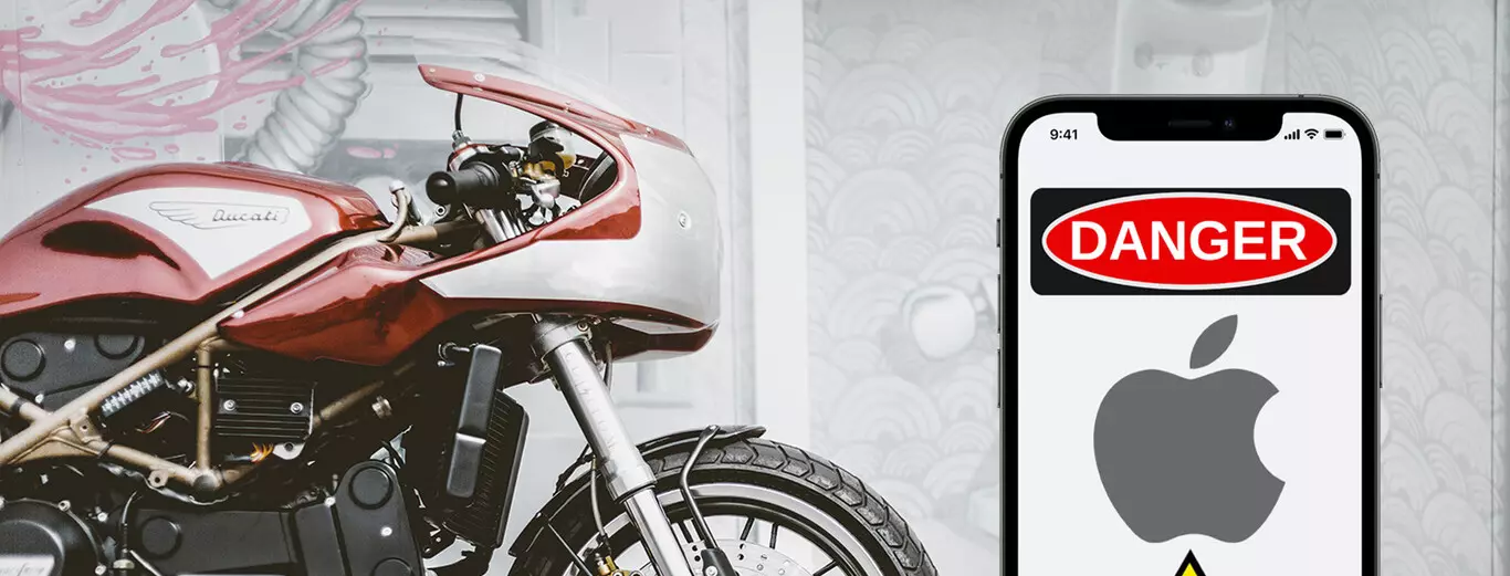 Čau, motociklisti! Apple brīdina, ka liela darba tilpuma motocikla vibrācijas var sabojāt iPhone kameru