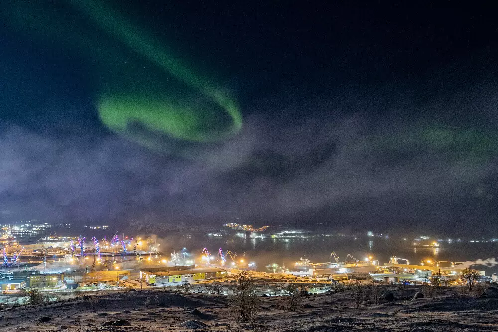 Aurora huko Murmansk C Vitaliy