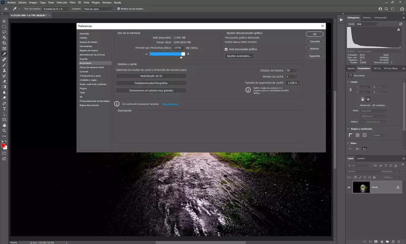 Περισσότερη ταχύτητα Adobe Photoshop