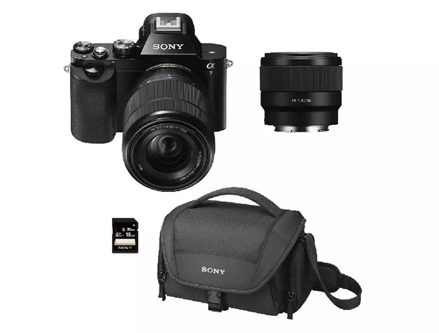 50 мм белән Sony A7 Pack