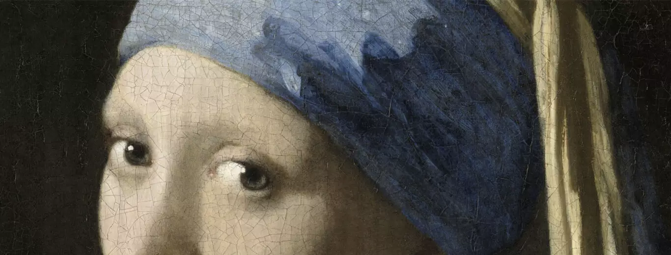 Dem Vermeer säi 'Girl with a Pearl Earring' am Detail dank dëser 10.118 Mpixel Foto