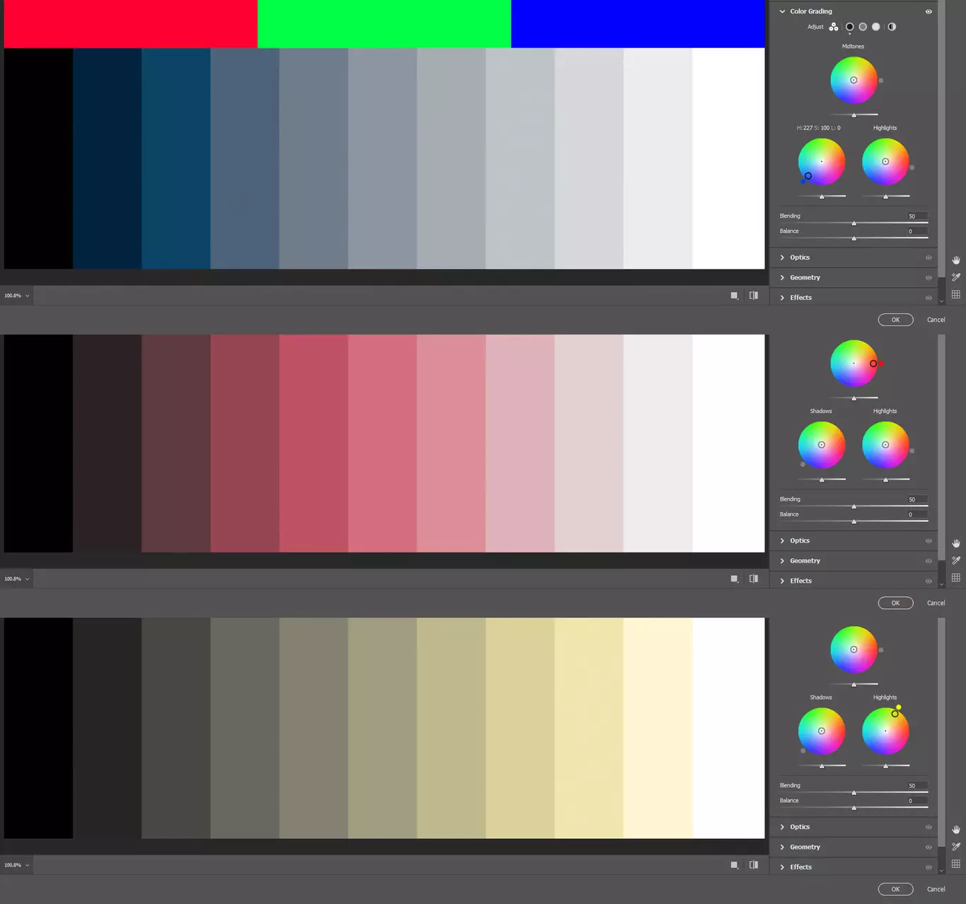 ferramenta de gradação de cores no photoshop camera raw