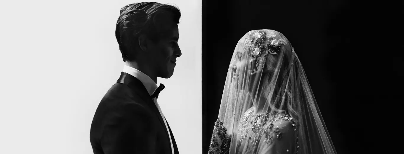This black and white image of a couple is the best wedding photo of 2020 according to The International Wedding Photographer of The Year Awards