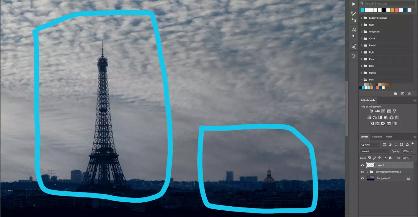 comment changer le ciel dans photoshop