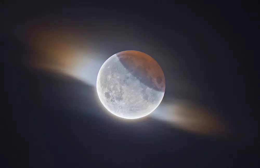 Om 44538 3 Runner Up Hdr Partial Lunar Eclipse With Clouds A C Ethan Roberts