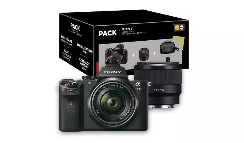 Sony A7 II Pack miaraka amin'ny 50mm