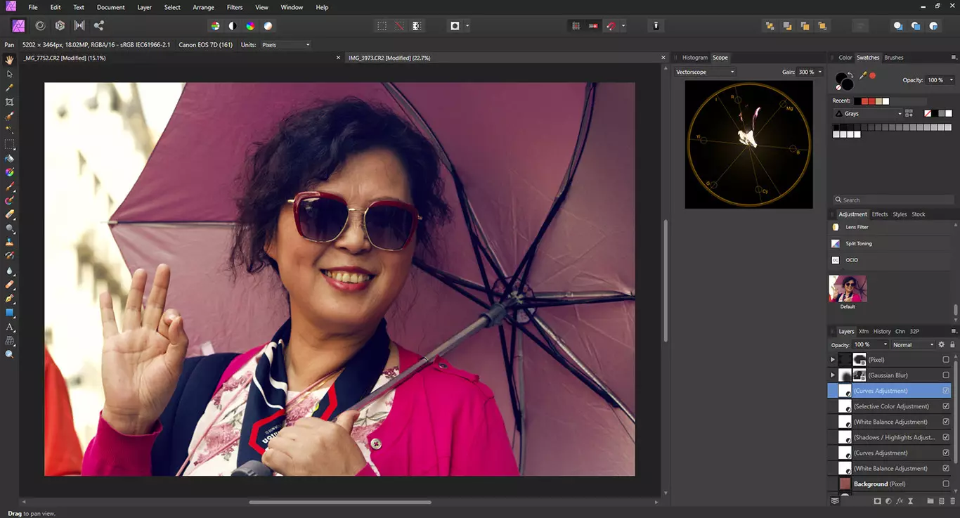 curve fitting in affinity photo