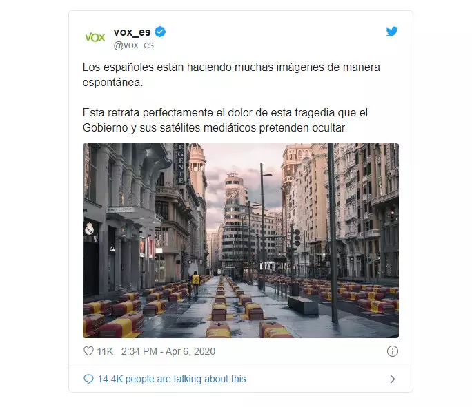 I-tweet ang Vox Madrid