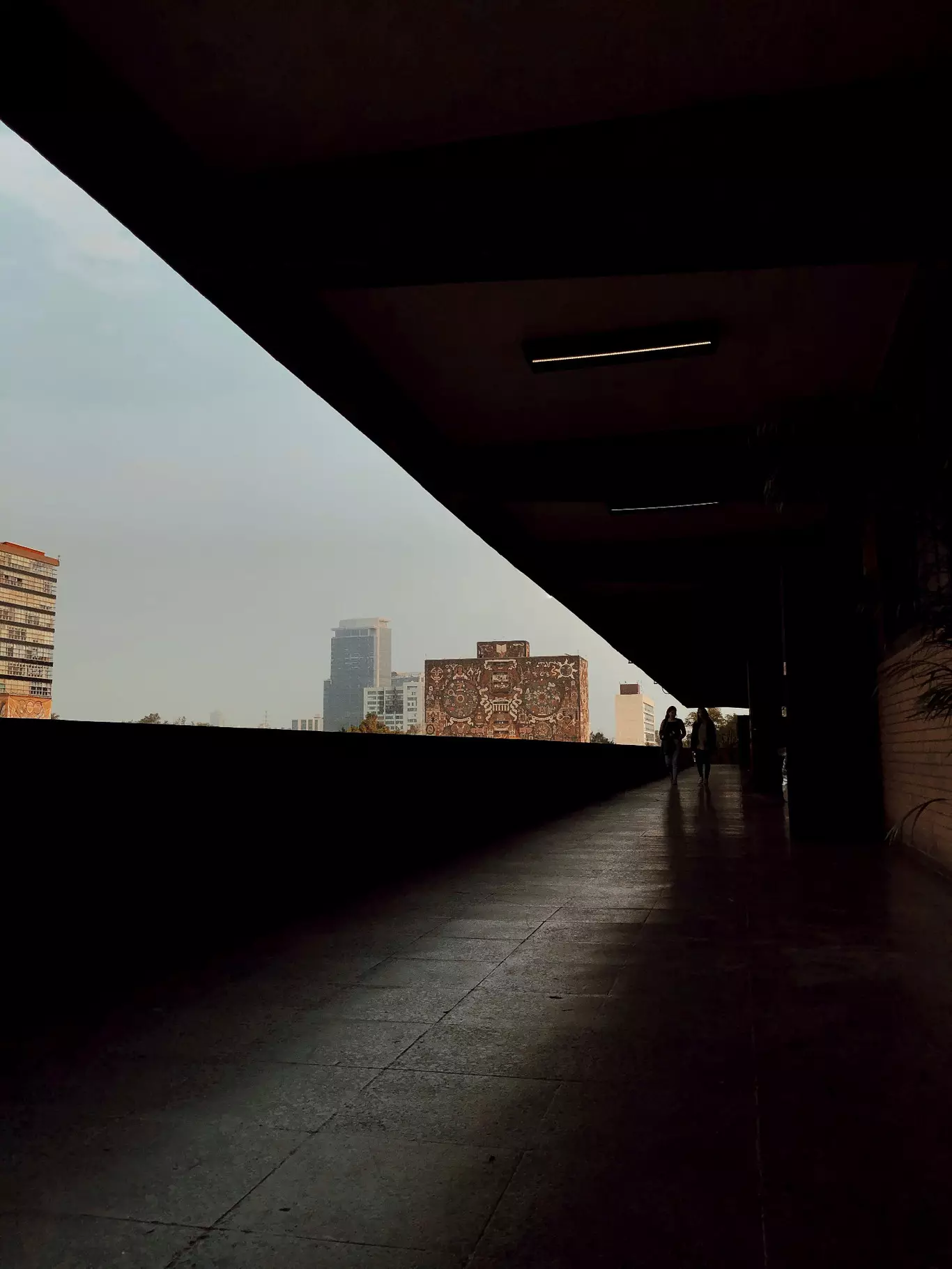 Tôi chưa bao giờ nhận thấy những đường thẳng bao quanh các tòa nhà chính của Thành phố Đại học tại UNAM, và trong thời gian chờ đợi bên ngoài lớp học của mình, tôi quyết định chụp những đường này. Bản quyền: © Liliana Navarrete, Mexico, Người chiến thắng, Giải thưởng Quốc gia, Giải thưởng Nhiếp ảnh Thế giới Sony 2020