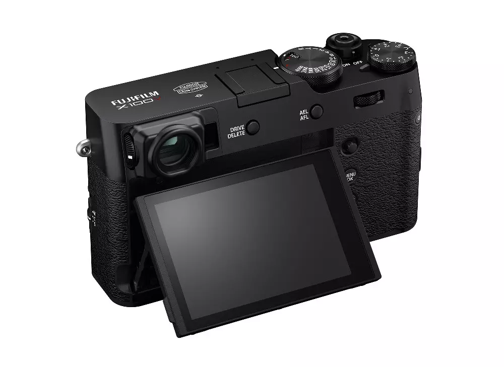 X100vブラックティルティングスクリーンを上向き