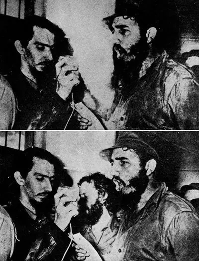 Carlos Franqui viene cancellato da una foto con Fidel Castro