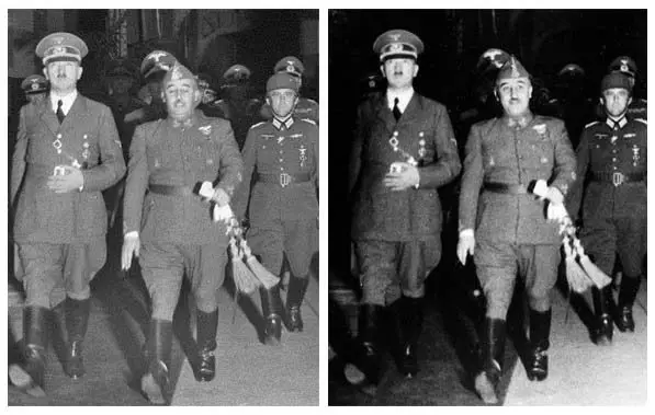 Franco e Hitler ritoccati e originali