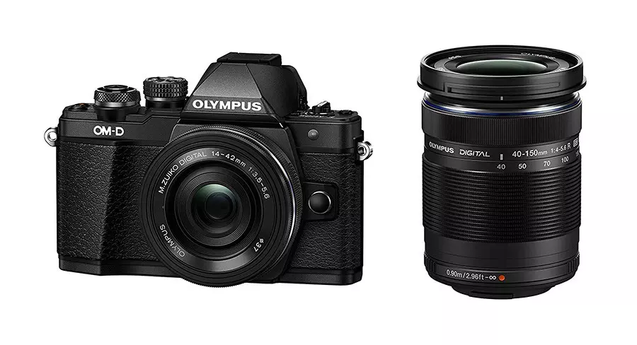 Olympus E M10 Mark Ii Bi lente beltza