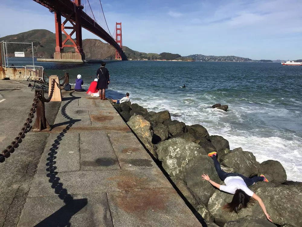 Stefdies ved Golden Gate Bridge i San