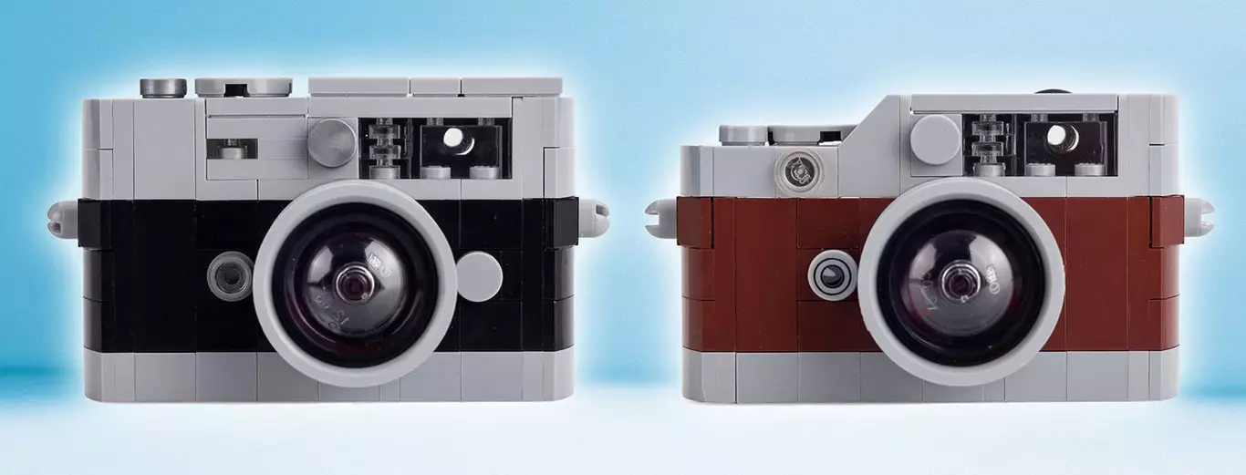 Leica M fjarlægðarmælir gerður með Lego byggingarhlutum