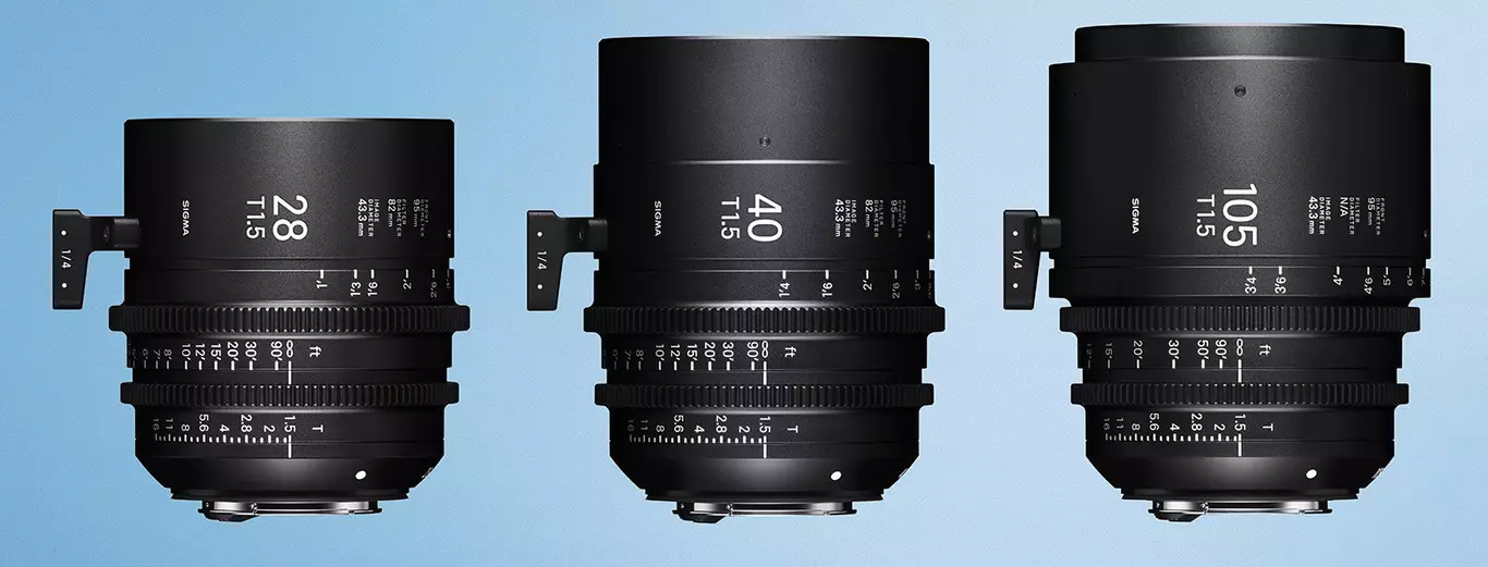 Sigma Cine Lens 28, 40 un 105 mm T1.5 FF, funkcijas un datu lapa