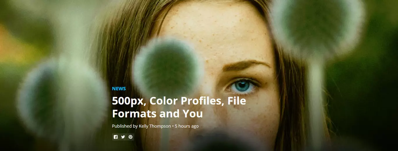 500px annoncéiert Ënnerstëtzung fir méi Faarfprofile an nei Formater