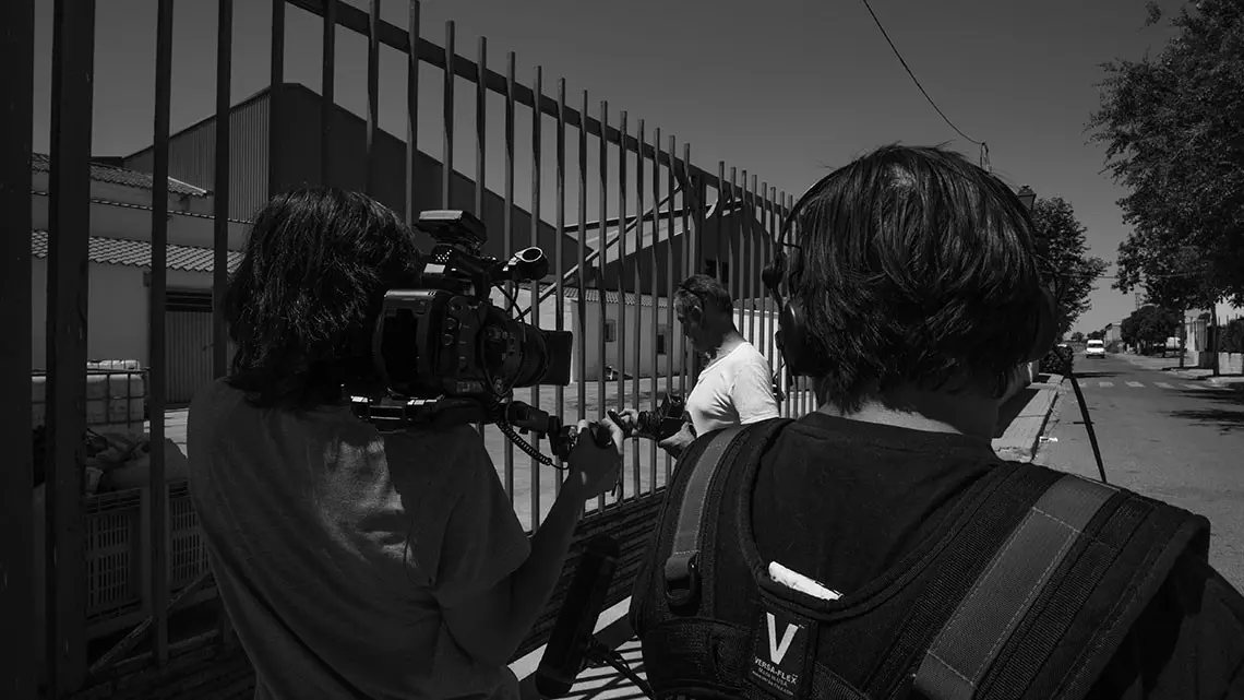 Making vun der Verfilmung vum Documentaire La Línea de Sombra, Nicolás Combarro