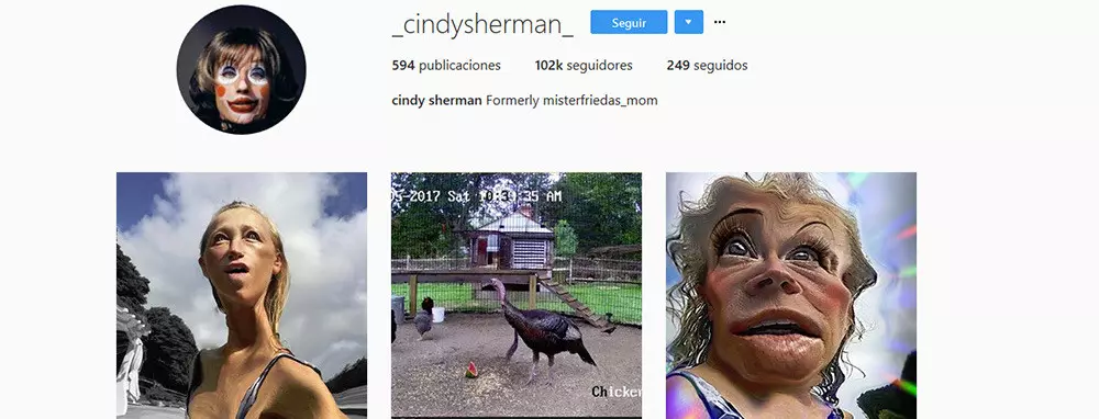 Cindy Sherman, umwamikazi wo kwifotoza mu myaka ya za 70, ashyira ahagaragara konte ye ya Instagram