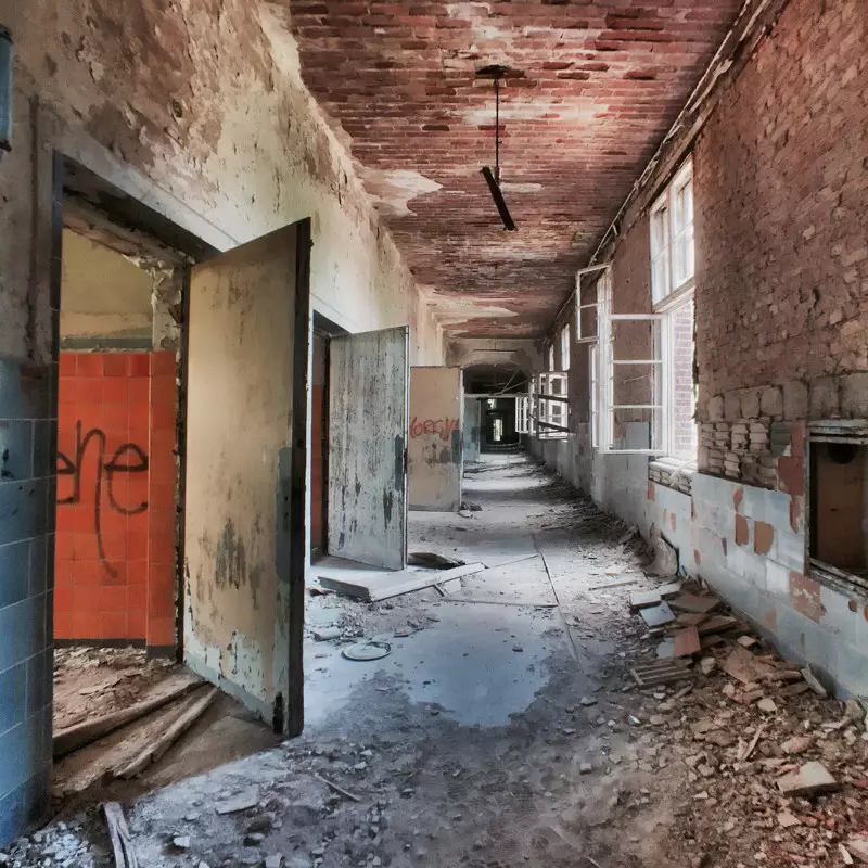 Empty Beelitz Heilstaetten Near Berlin Germany