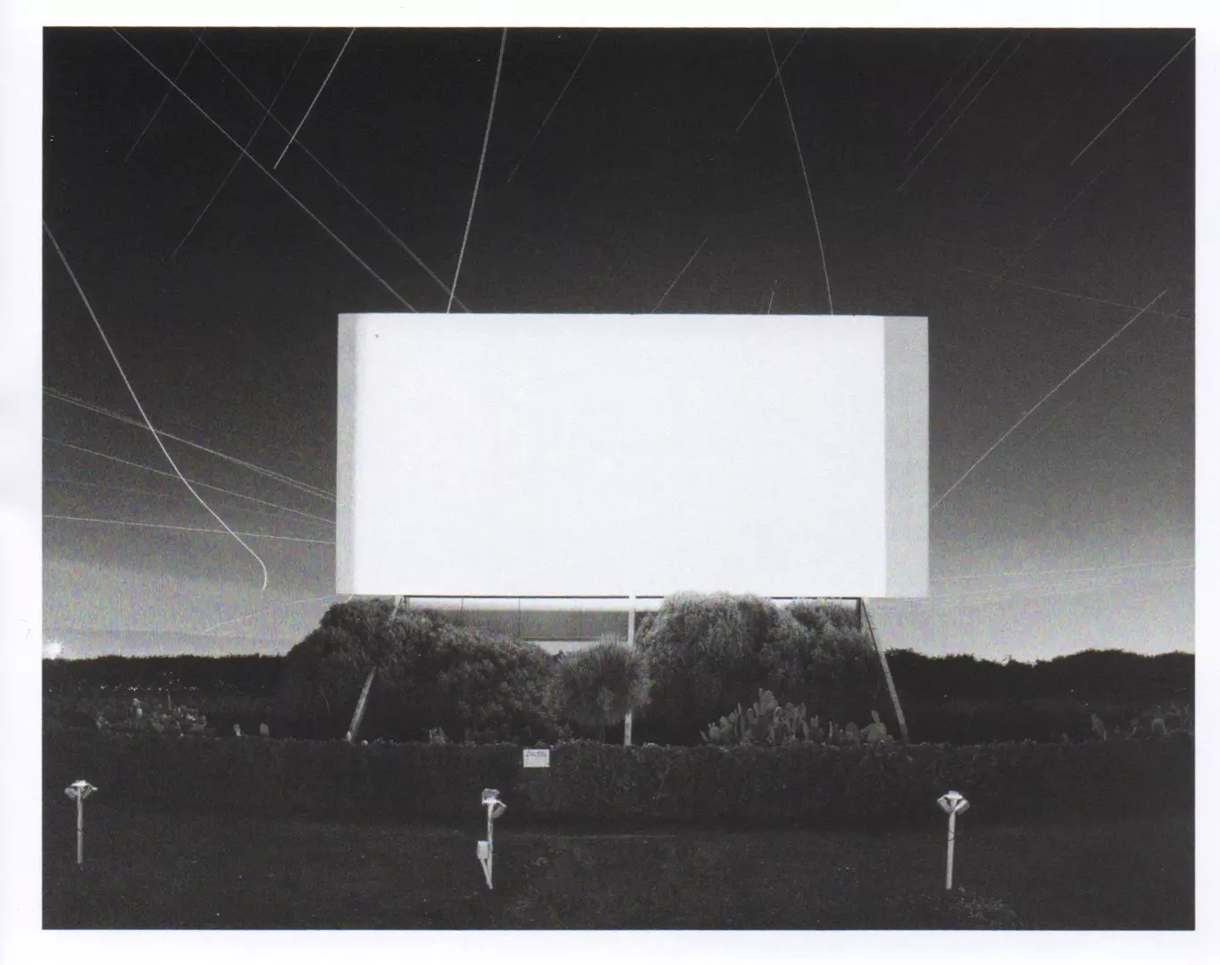 Mga sinehan. Drive-in theater sa Union City, 1993. Hiroshi Sugimoto