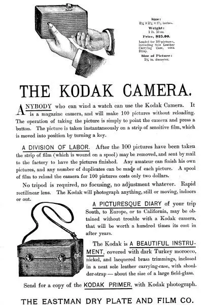 Ez volt a Kodak Box kör alakú képe a 19. század végén