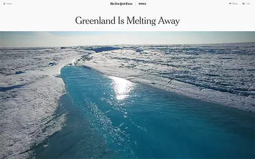 Grönland elolvad Az innovatív történetmesélés Twitter