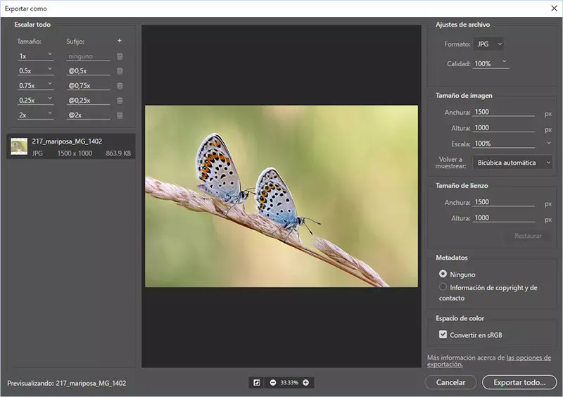 Adobe Photoshop 2015.1 Eksportēt kā