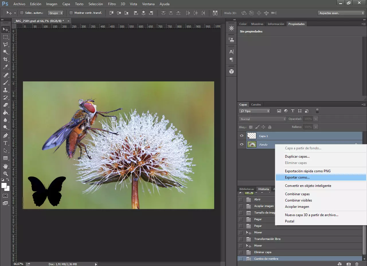 Londolozela iwebhu ku-Adobe Photoshop CC 2015