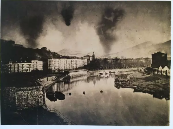 Bombardement Bilbao Uitzicht op de zenuw 21 februari 1874 Photocharlesmonney