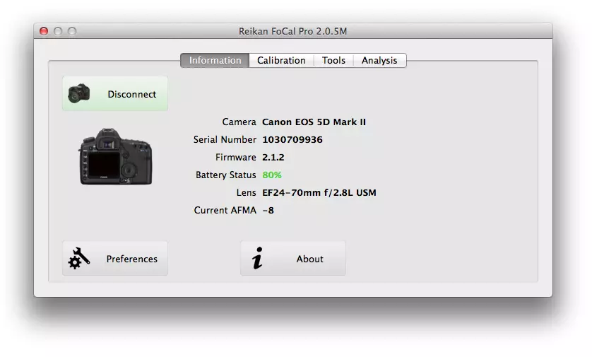 Mac Focal20 Main Screen