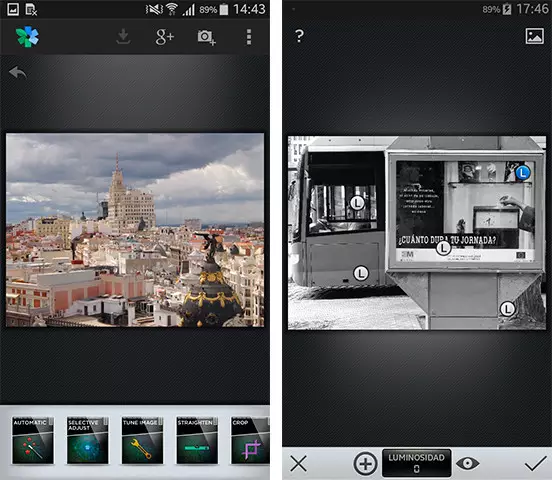 Punten om op te merken oer ôfbyldingsresolúsje yn Snapseed foar iOS en Android