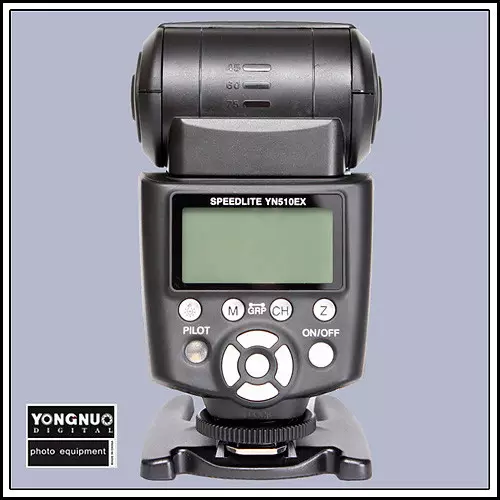 Yongnuo YN510EX, падпарадкаваная ўспышка, сумяшчальная з Nikon i-TTL і Canon E-TTL